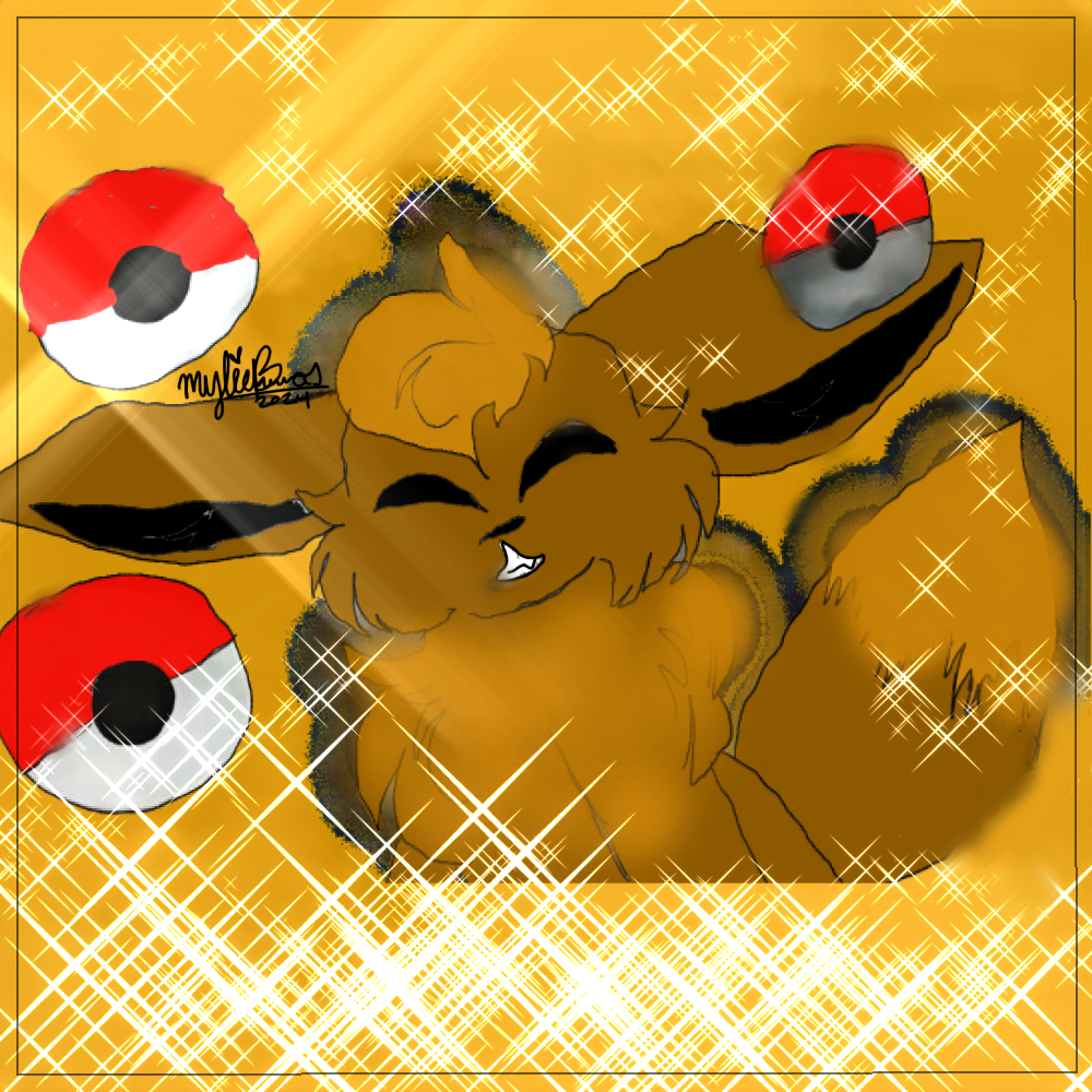 Smol little Pokemon Eevee wallpaper - ibisPaint