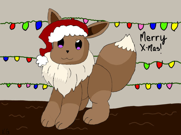 Christmas Eevee Speedart - ibisPaint