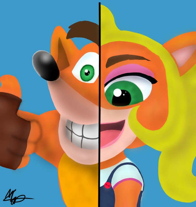crash and coco - ibisPaint