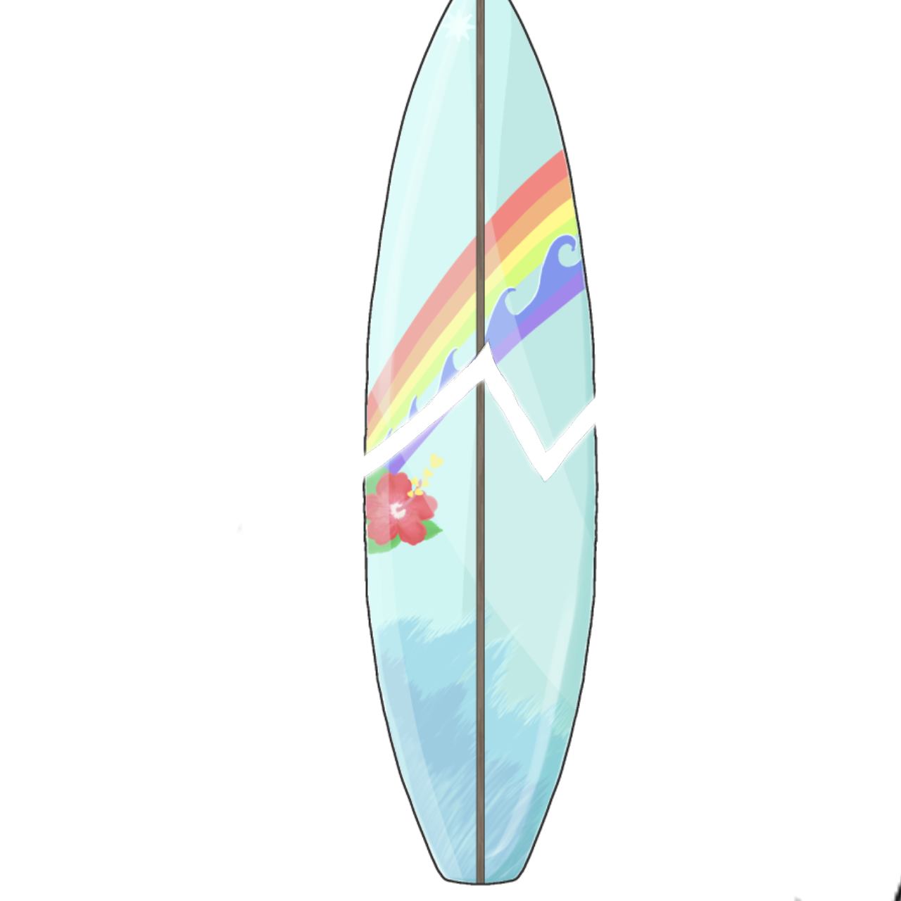 broken surfboard - ibisPaint