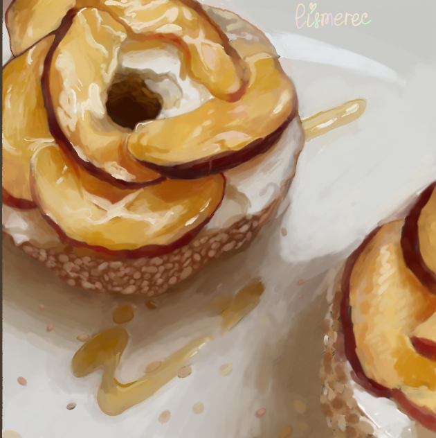 Nectarine Butter Bagels - ibisPaint