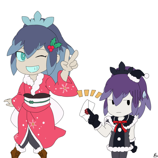 Blizzaria and Damona (art trade) - ibisPaint