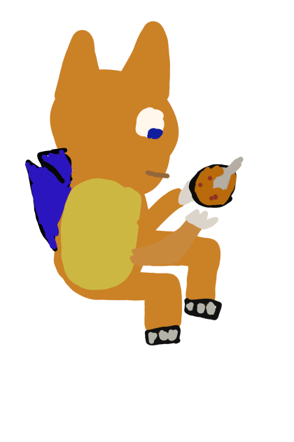 Charizard eating porridges soup - ibisPaint