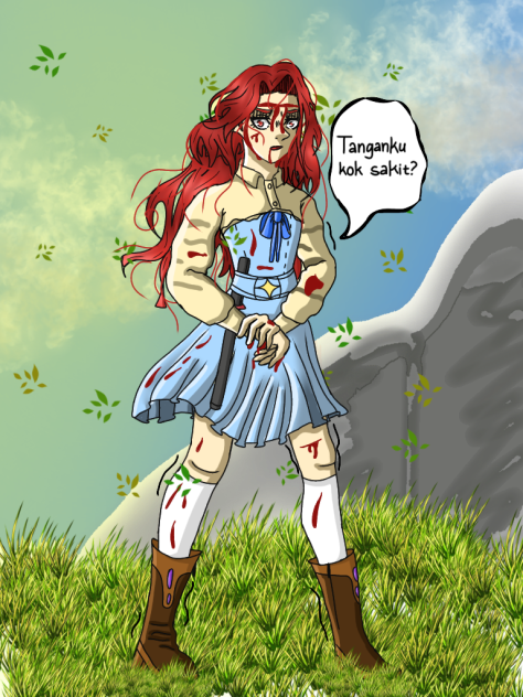 Maruka got wounds - ibisPaint