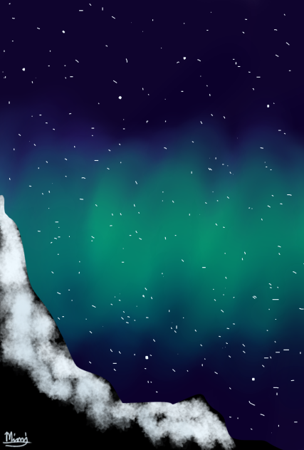 night on the mountains - ibisPaint