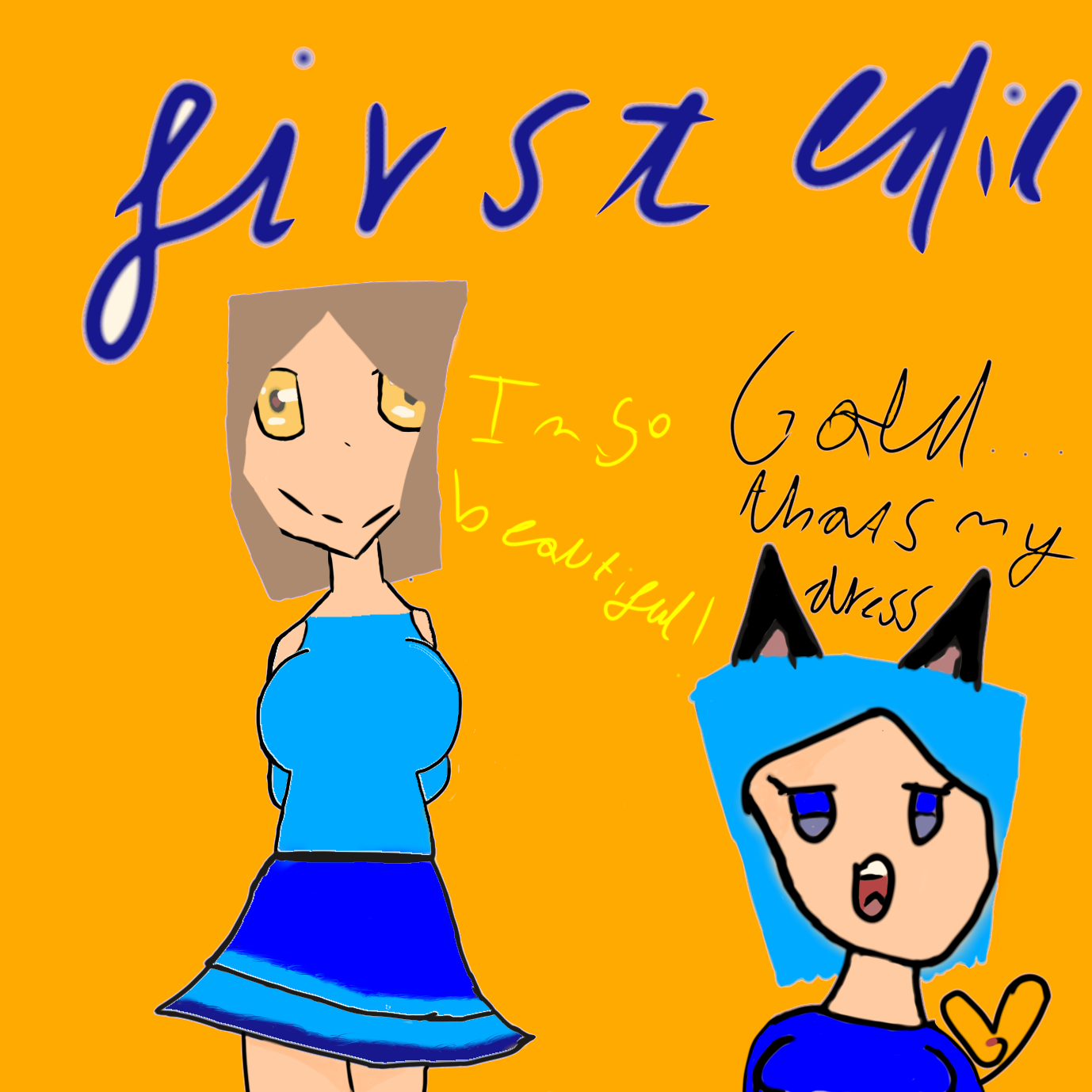 Gold and funneh - ibisPaint