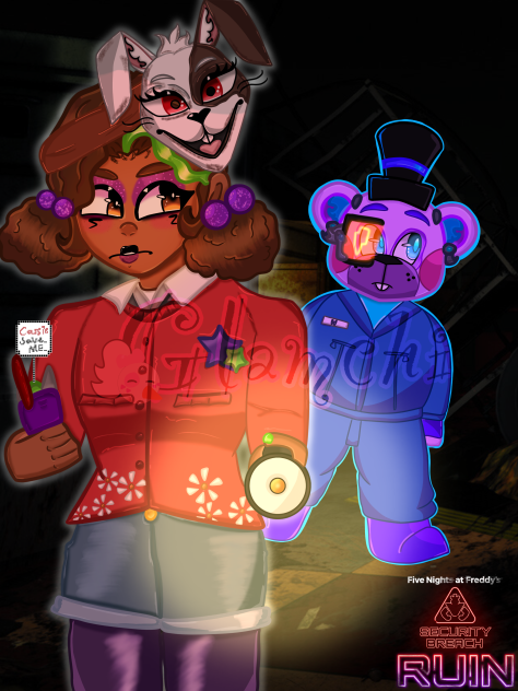 Security Breach Ruin Mask off - ibisPaint