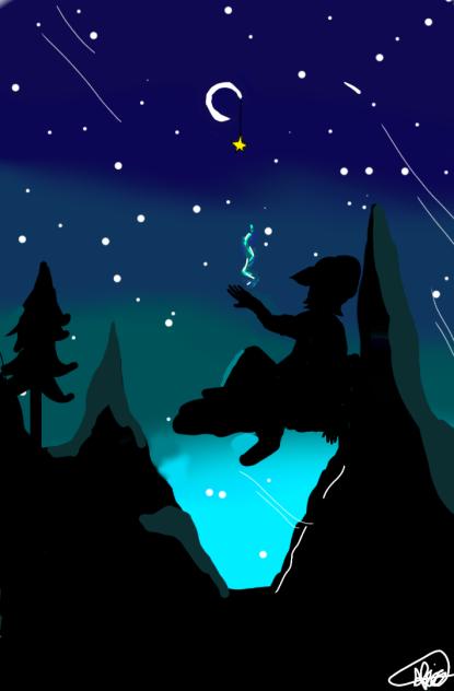 noite reluzente - ibisPaint