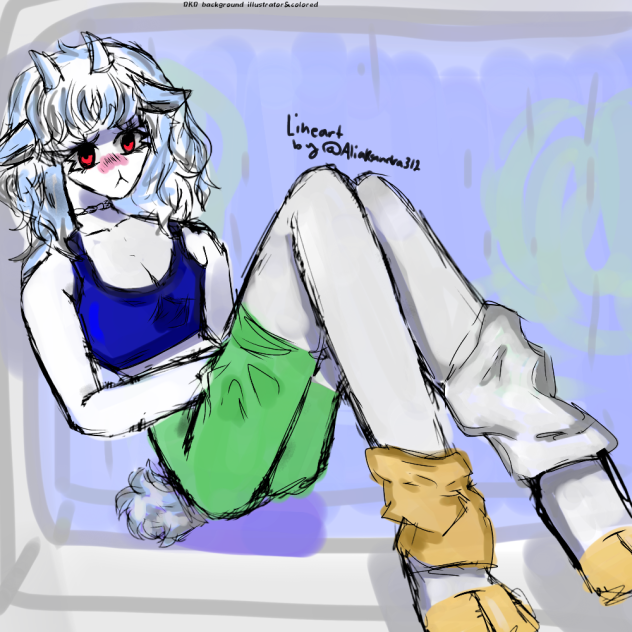 Albino girl who's sad⭐(Collab)⭐ - ibisPaint