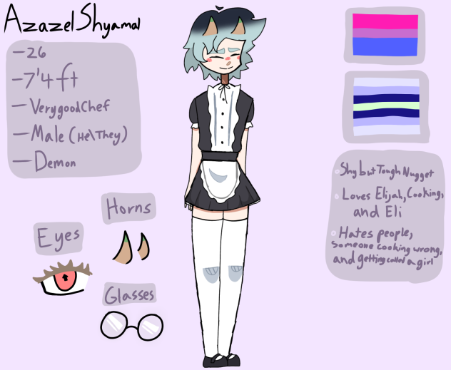 Azazel Shyamal but in a maid dress - ibisPaint