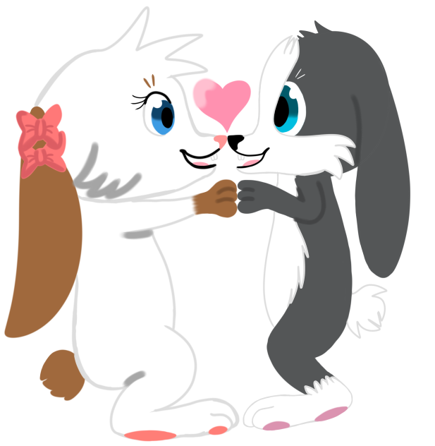 Schnuffel and Snuggelina Nuzzling - ibisPaint