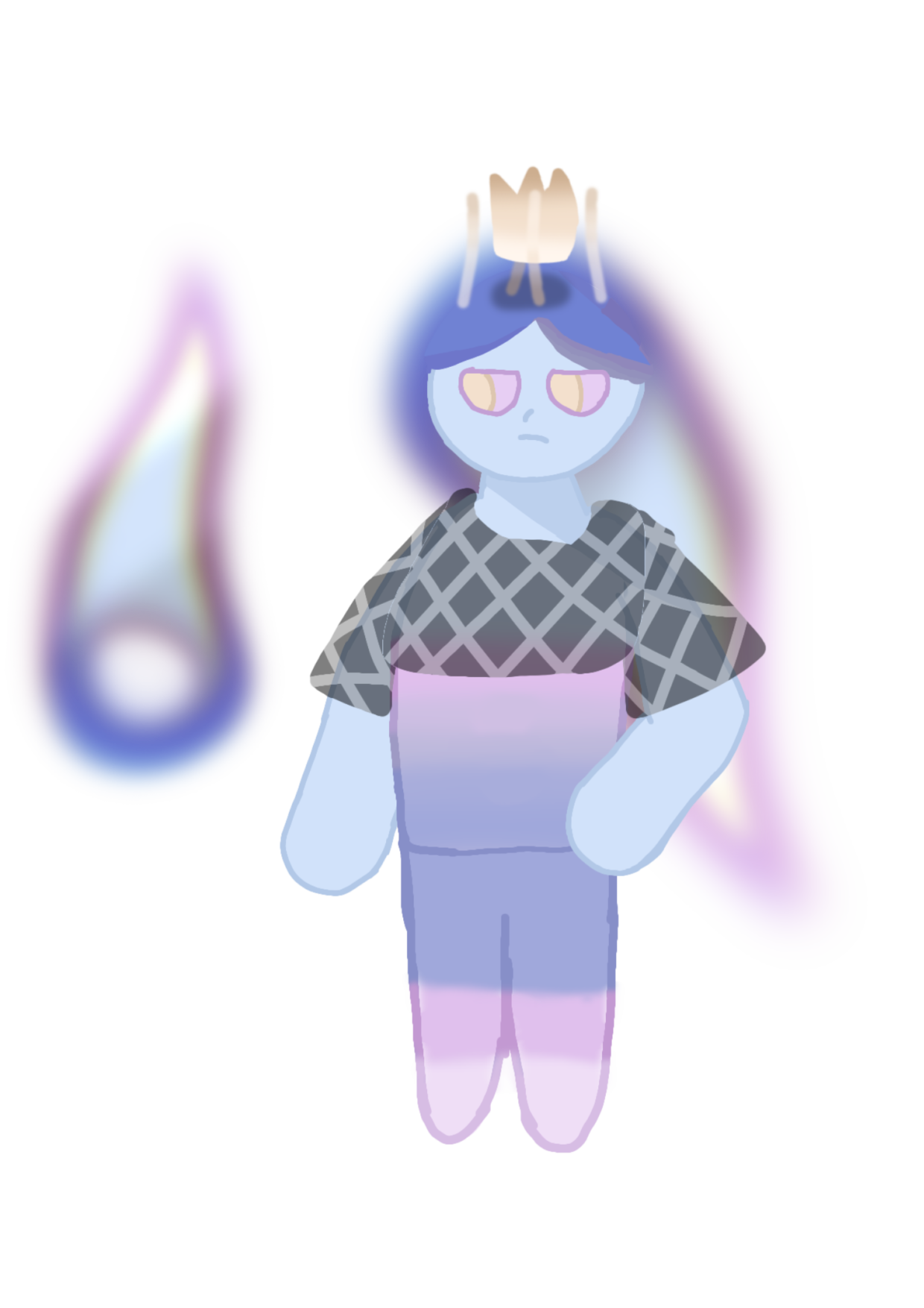 blue fire girl - ibisPaint