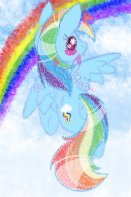 Rainbow Dash & a Rainbow 🌈 - ibisPaint