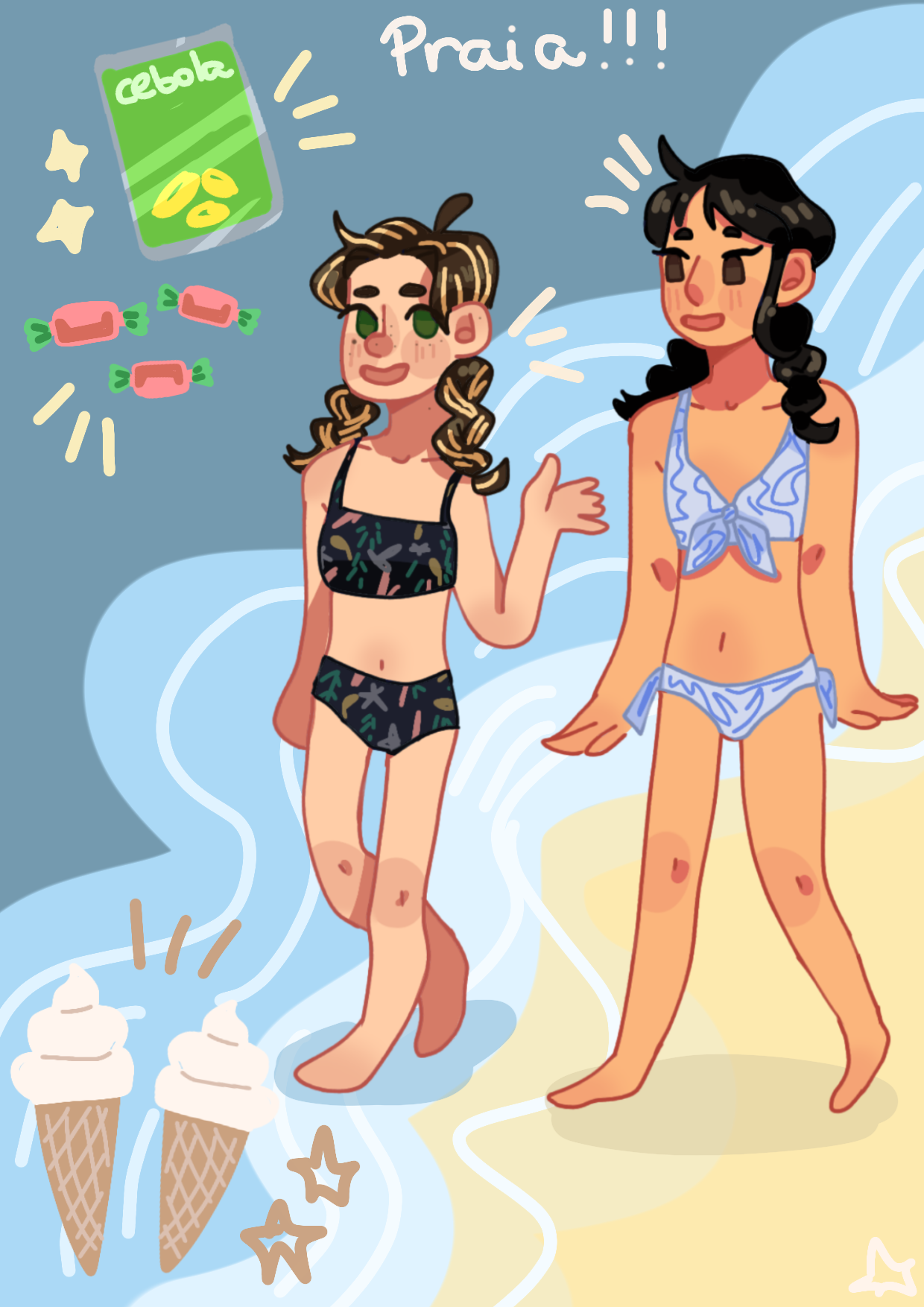 me & laura beach - ibisPaint