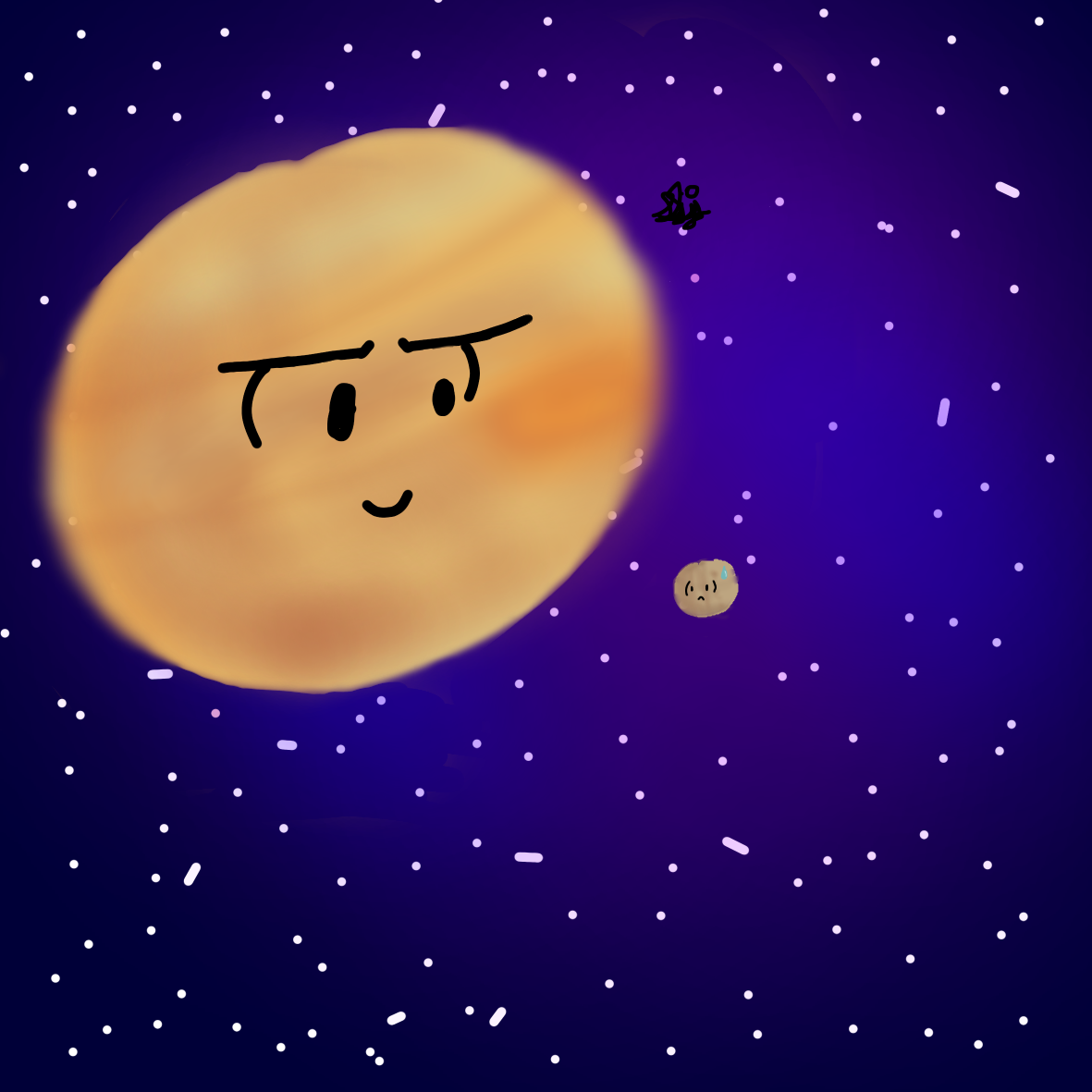 Jupiter and Pluto, (Kind of cartoon) - ibisPaint