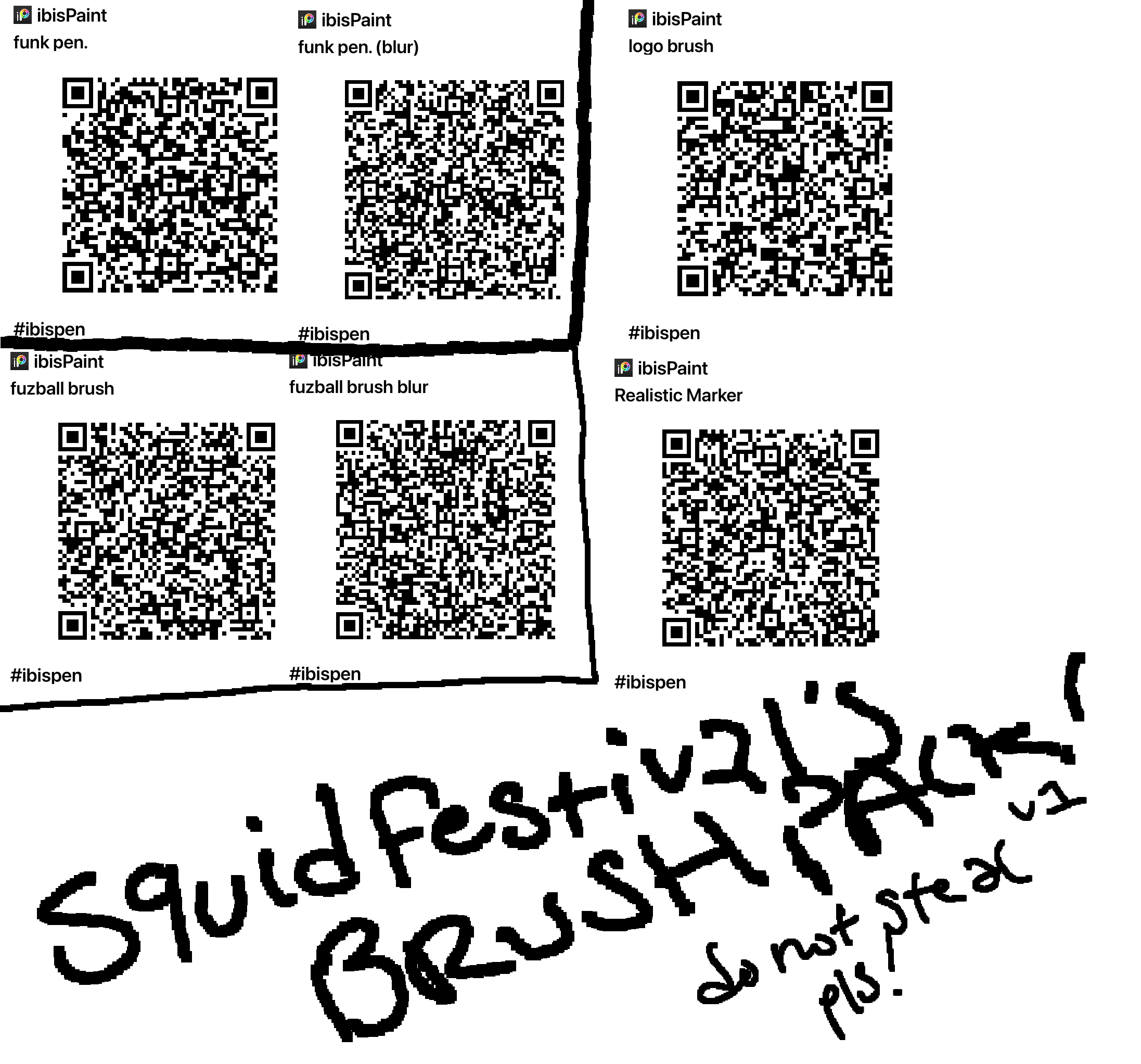 Squidfestival's brush pack! V1 - ibisPaint