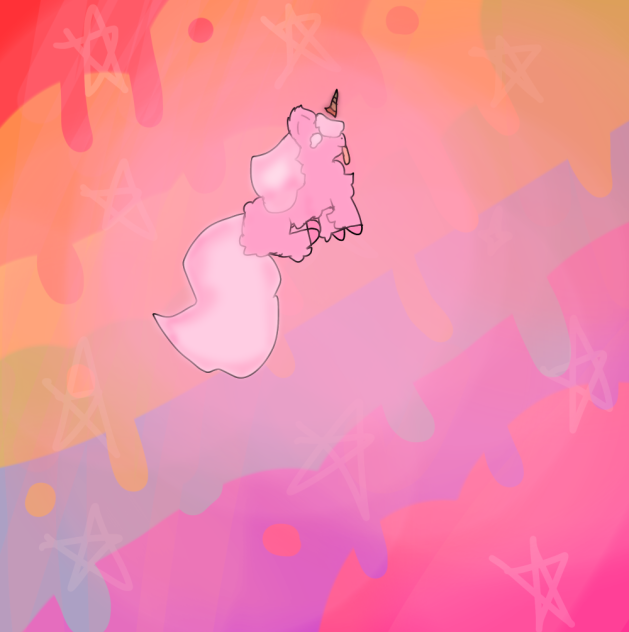 Pink fluffy unicorns, dancing on rainbow - ibisPaint