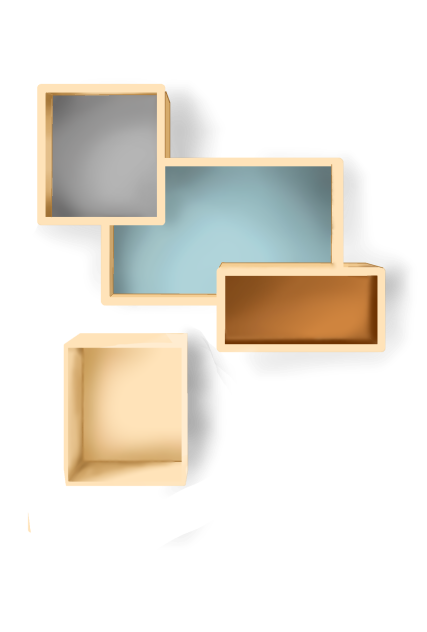 hanging Shelf (4 boxes) - ibisPaint