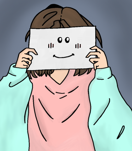 girl with a paper face - ibisPaint