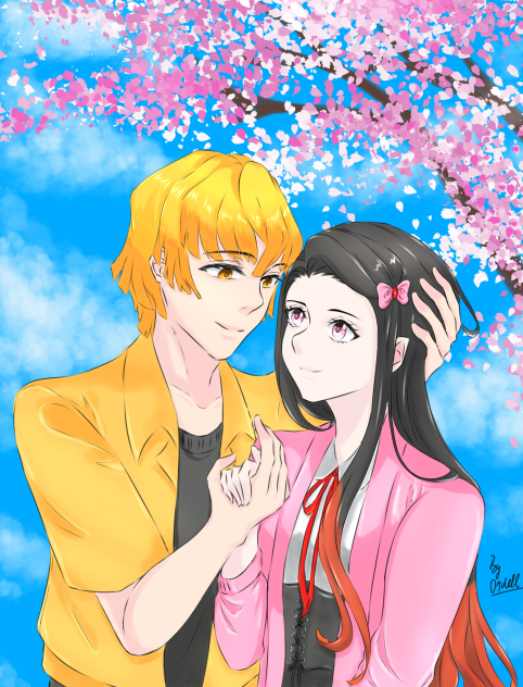 Agatsuma Zenitsu & Kamado Nezuko - ibisPaint