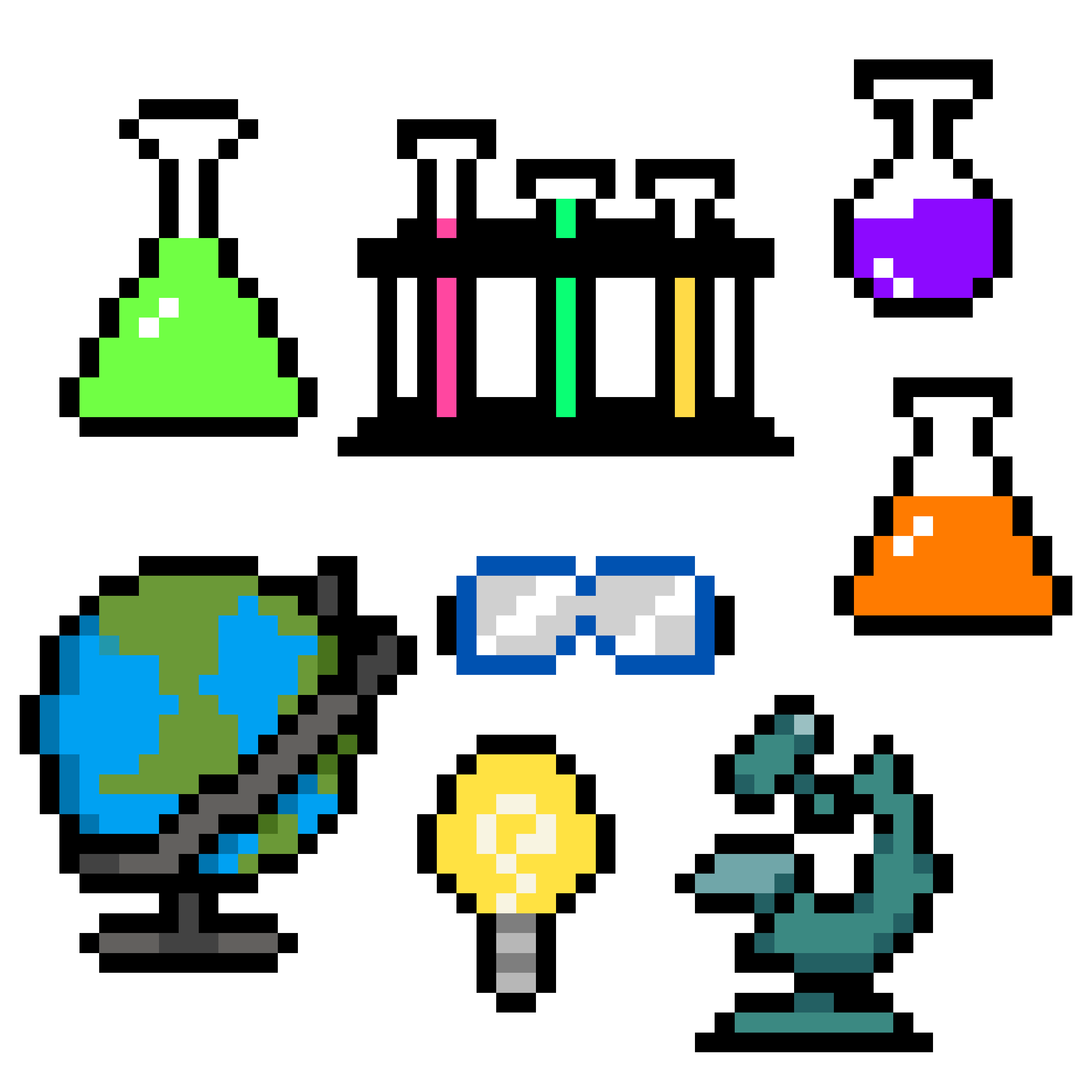 science lab pixel icons - ibisPaint