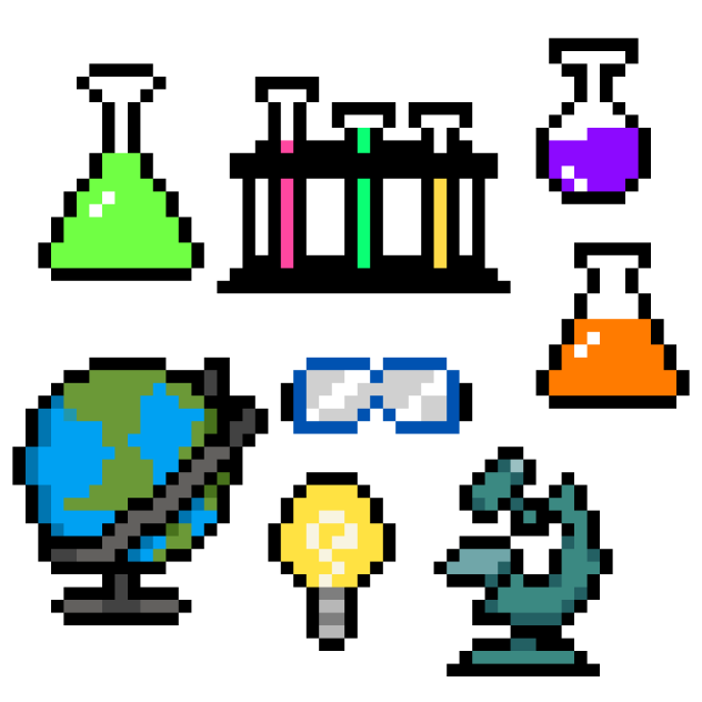 science lab pixel icons - ibisPaint