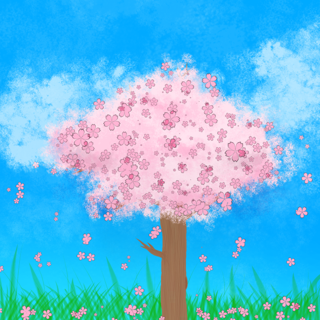 cherry blossom tree - ibisPaint