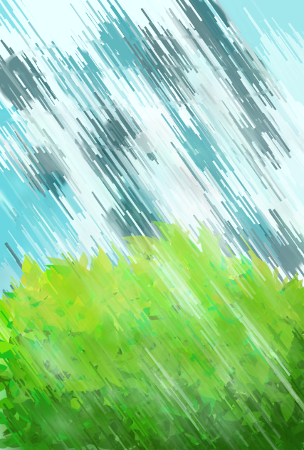 glass rain view - ibisPaint