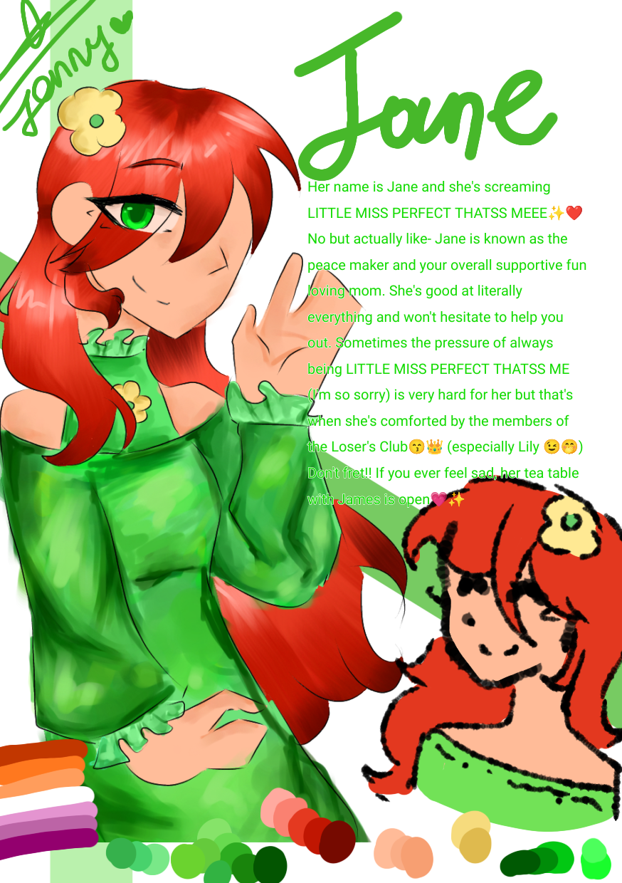 Jane Introductory Card💚 - ibisPaint