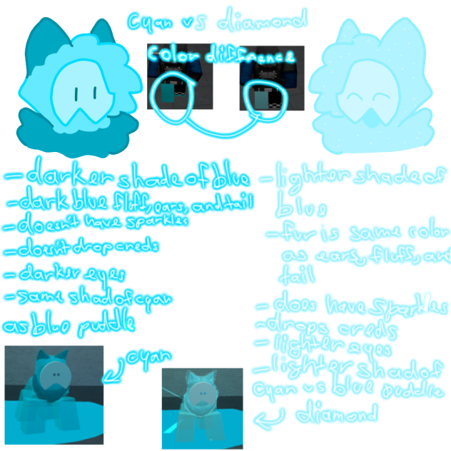 cyan slimepup vs diamond slimepup guide - ibisPaint