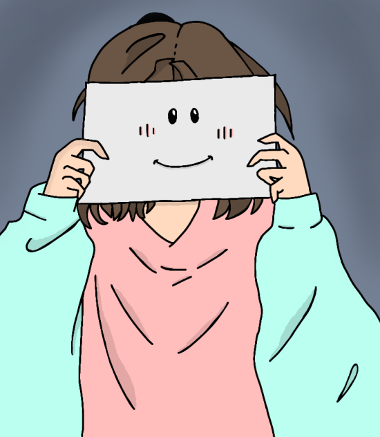 girl with a paper face - ibisPaint