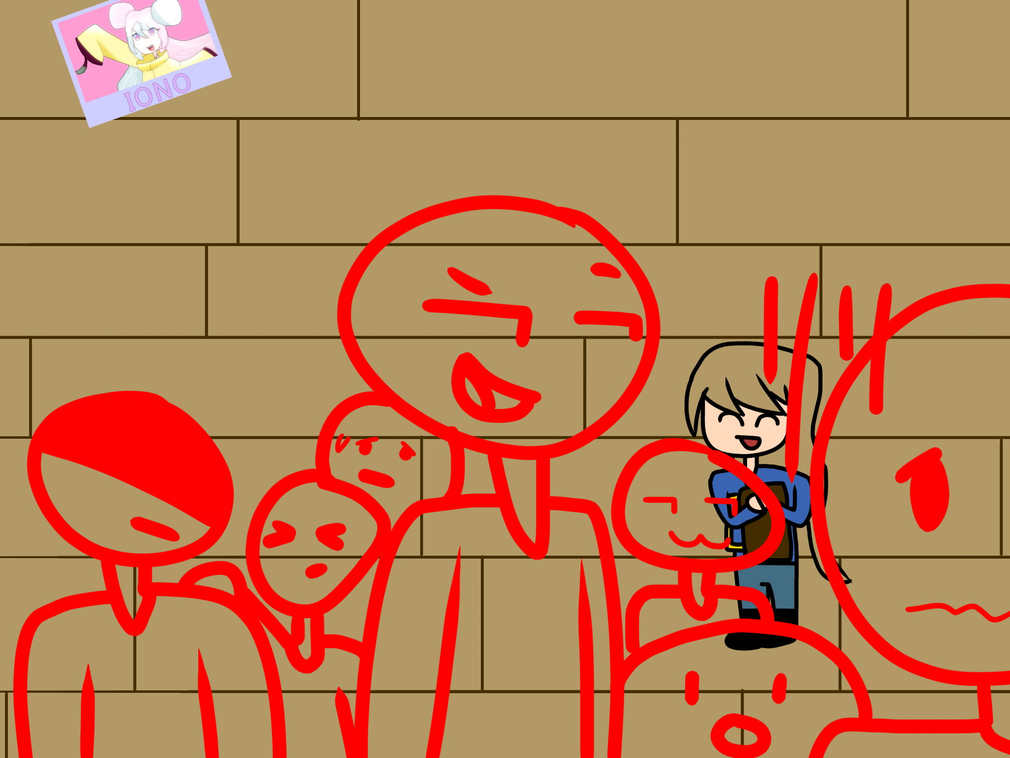 Crowd at the train station collab - ibisPaint