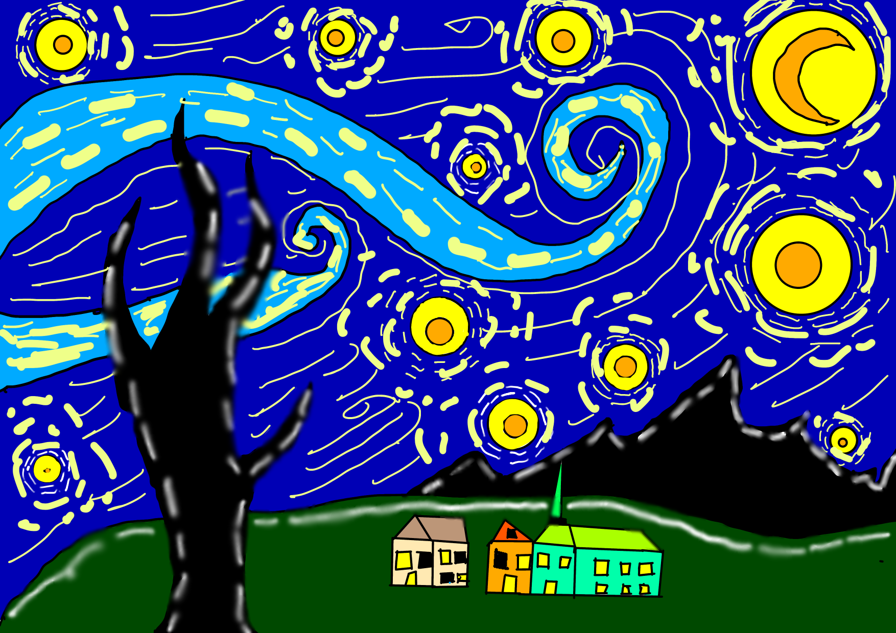 Starry night - ibisPaint