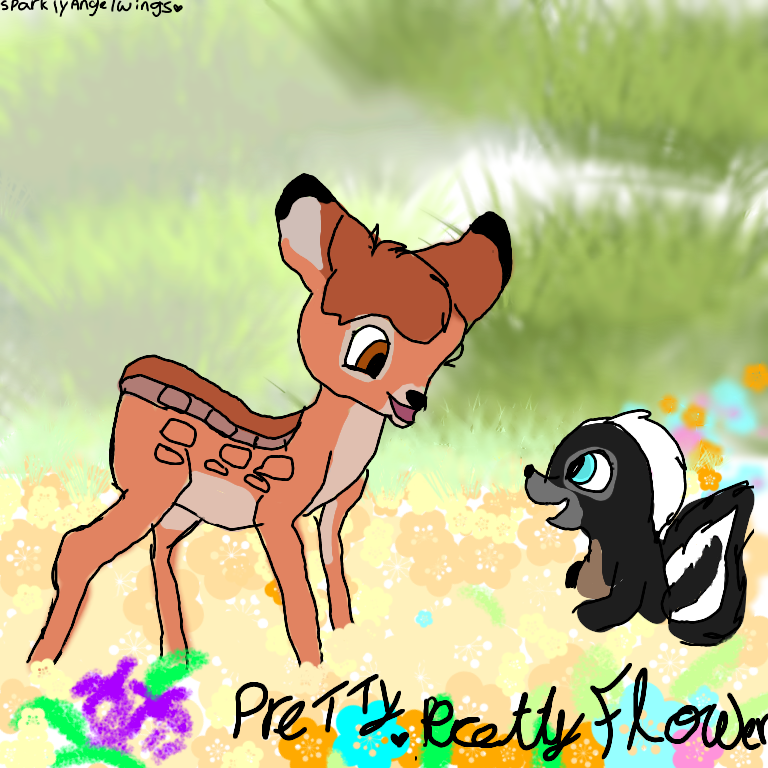 bambi and flower - ibisPaint