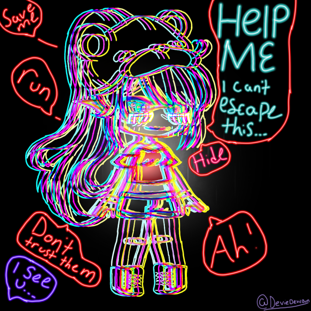 glitched, trapped - ibisPaint