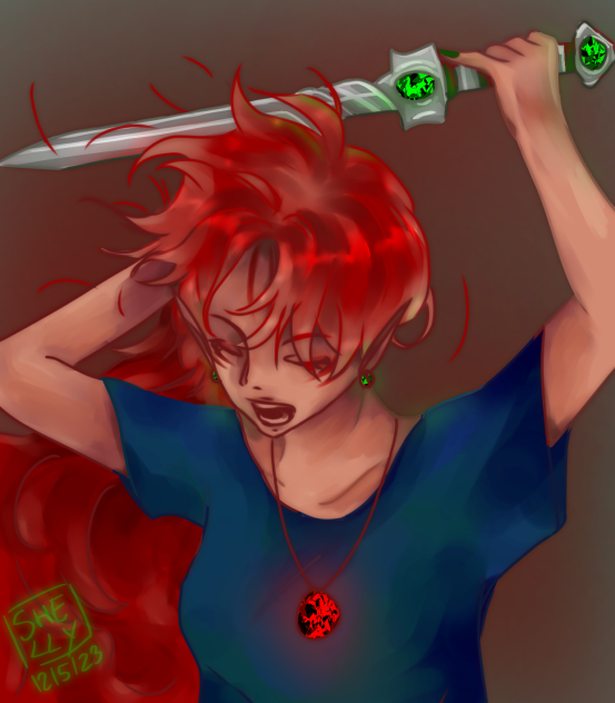 alora cuting hair scene - ibisPaint