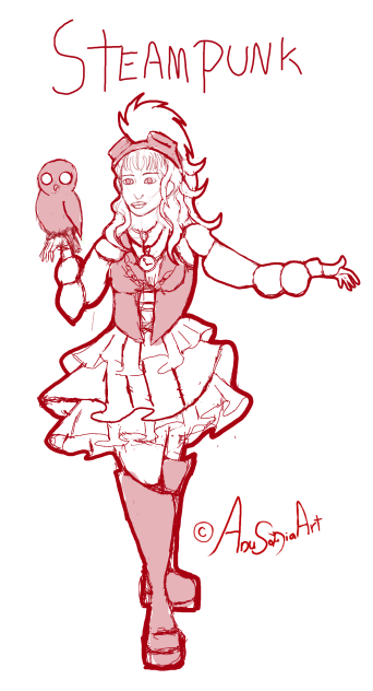 Steampunk Girl - ibisPaint