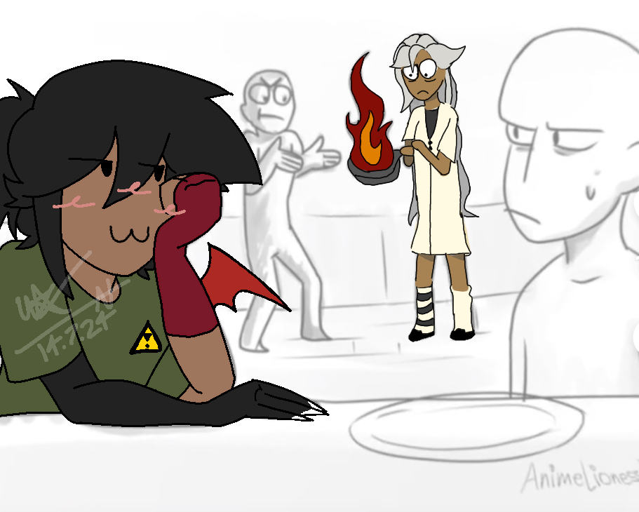 Mr.Cryptid on a date with who - ibisPaint