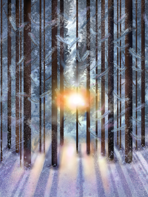 Winter sunset - ibisPaint