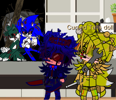 Sonic.exe and Cursed Talls Doll - ibisPaint