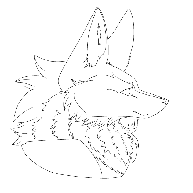 Wolf Coloring Base - ibisPaint