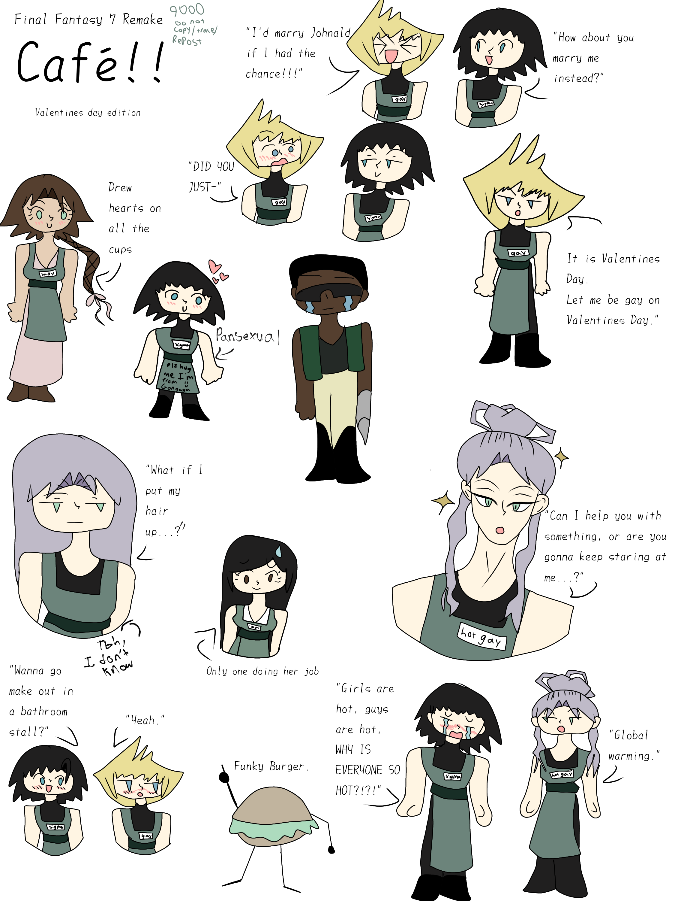 FF7R Café Valentines Edition - ibisPaint