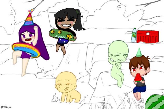 Beach collab!! - ibisPaint