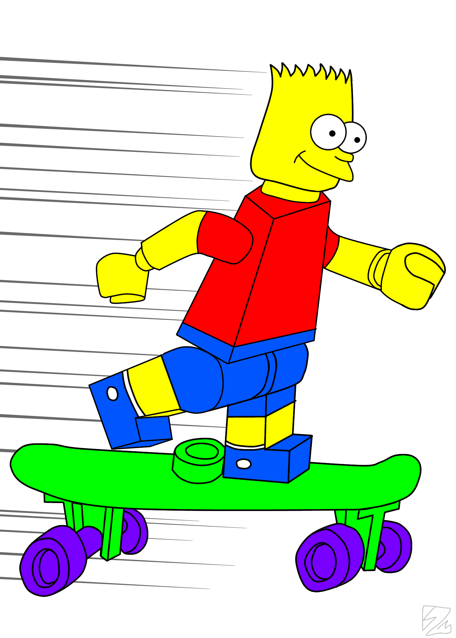 Bart Simpson Minifigure - ibisPaint