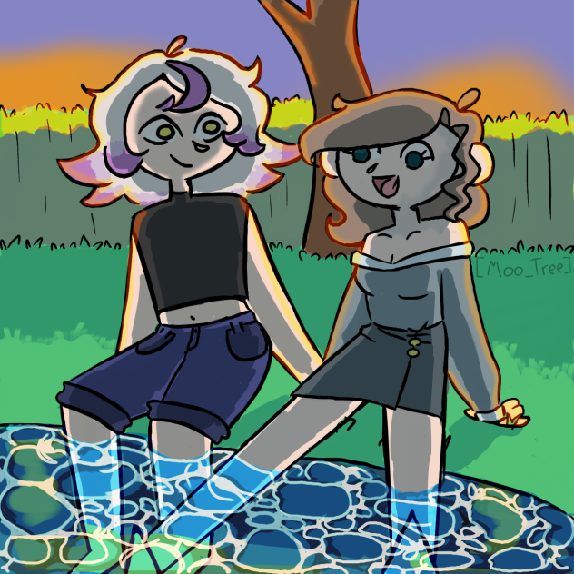 My ocs Orchid and Skya! - ibisPaint