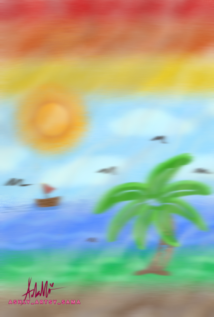 Sunset wallpaper - ibisPaint