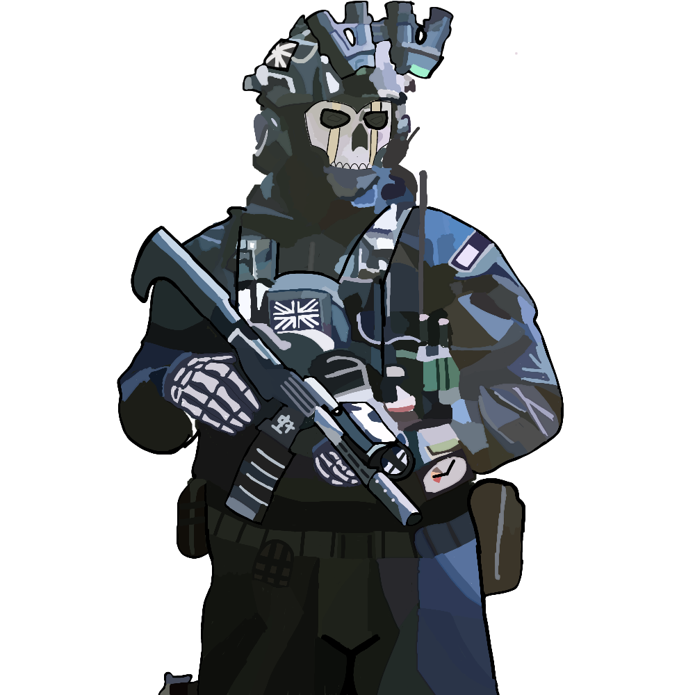 ghost from cod - ibisPaint