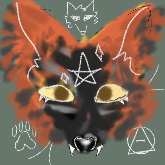 Cross fox Therian mask - ibisPaint