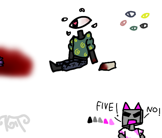 silly little drawing of my 2 ocs - ibisPaint