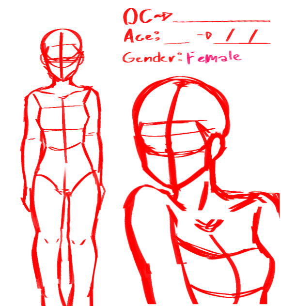 OC base(female or non binary)! - ibisPaint